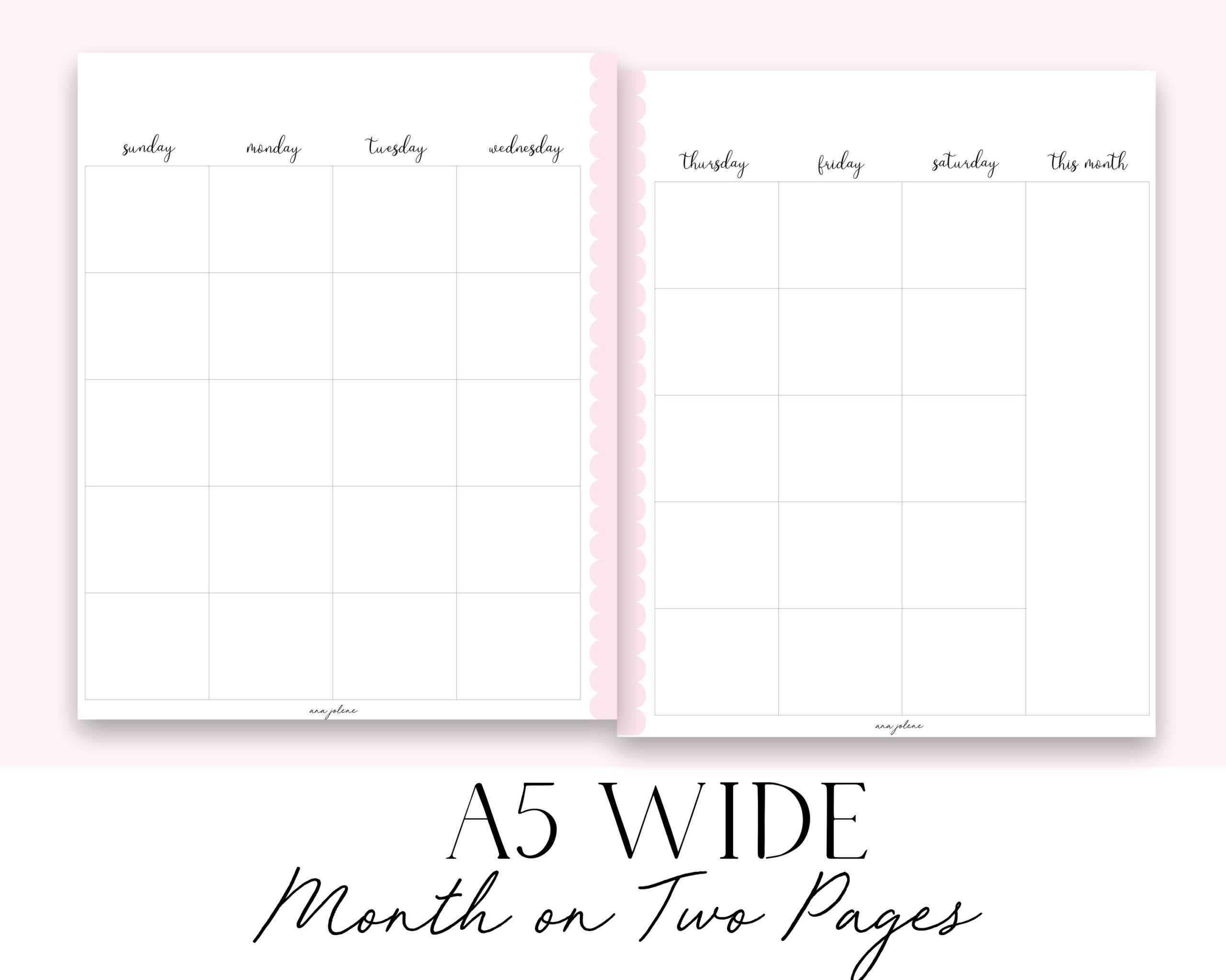 New Releases in Ana Jolene Printables: B6 Stalogy and A5 Wide inserts ...
